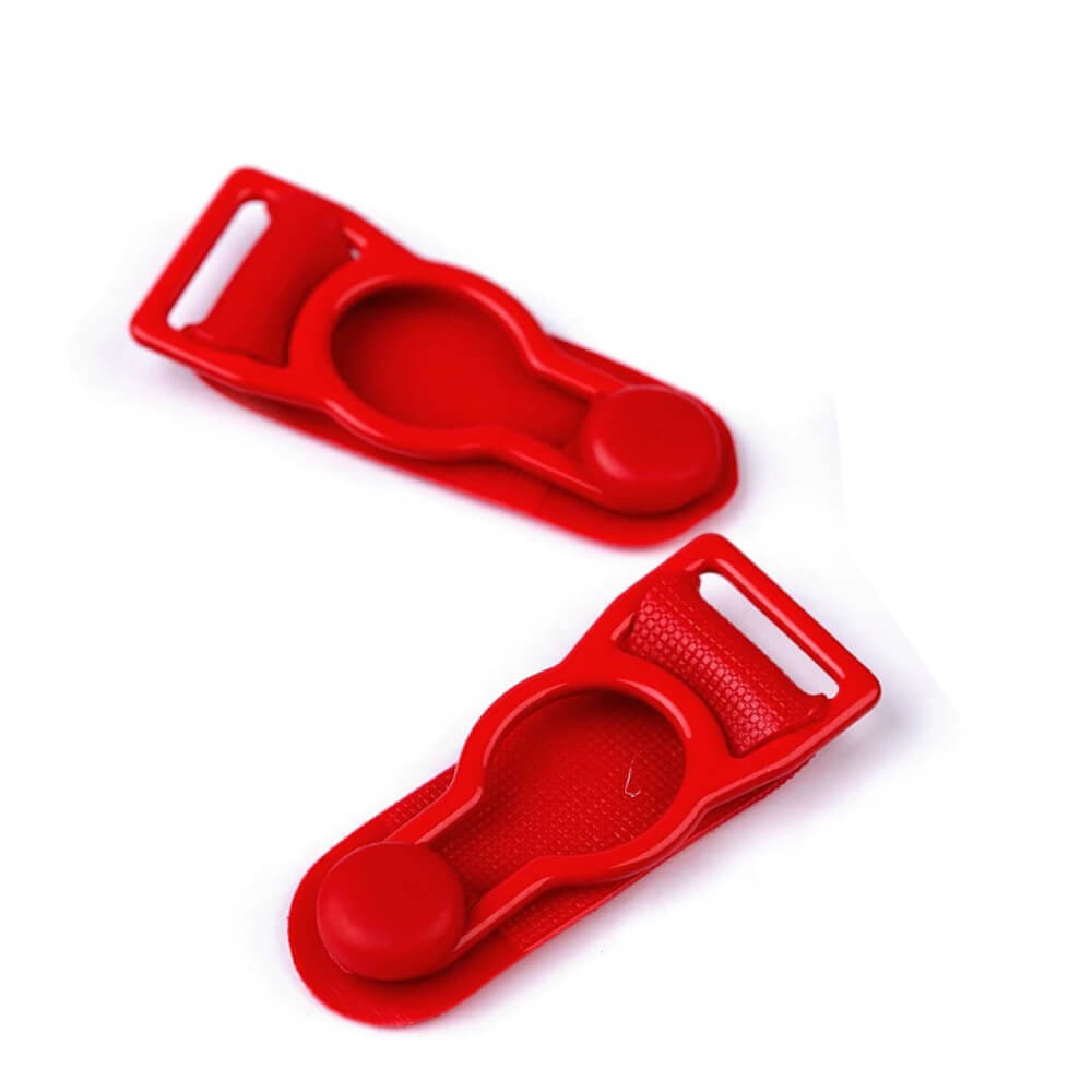 2 Strumpfhalter-Clips, 10mm Breite, aus Kunststoff mit Silikon Lippe ...